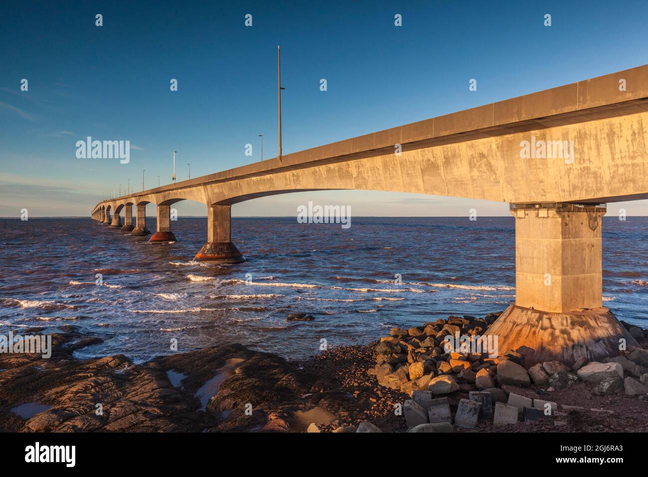 Canada, Prince Edward Island, Borden. Confederation Bridge, on the ...