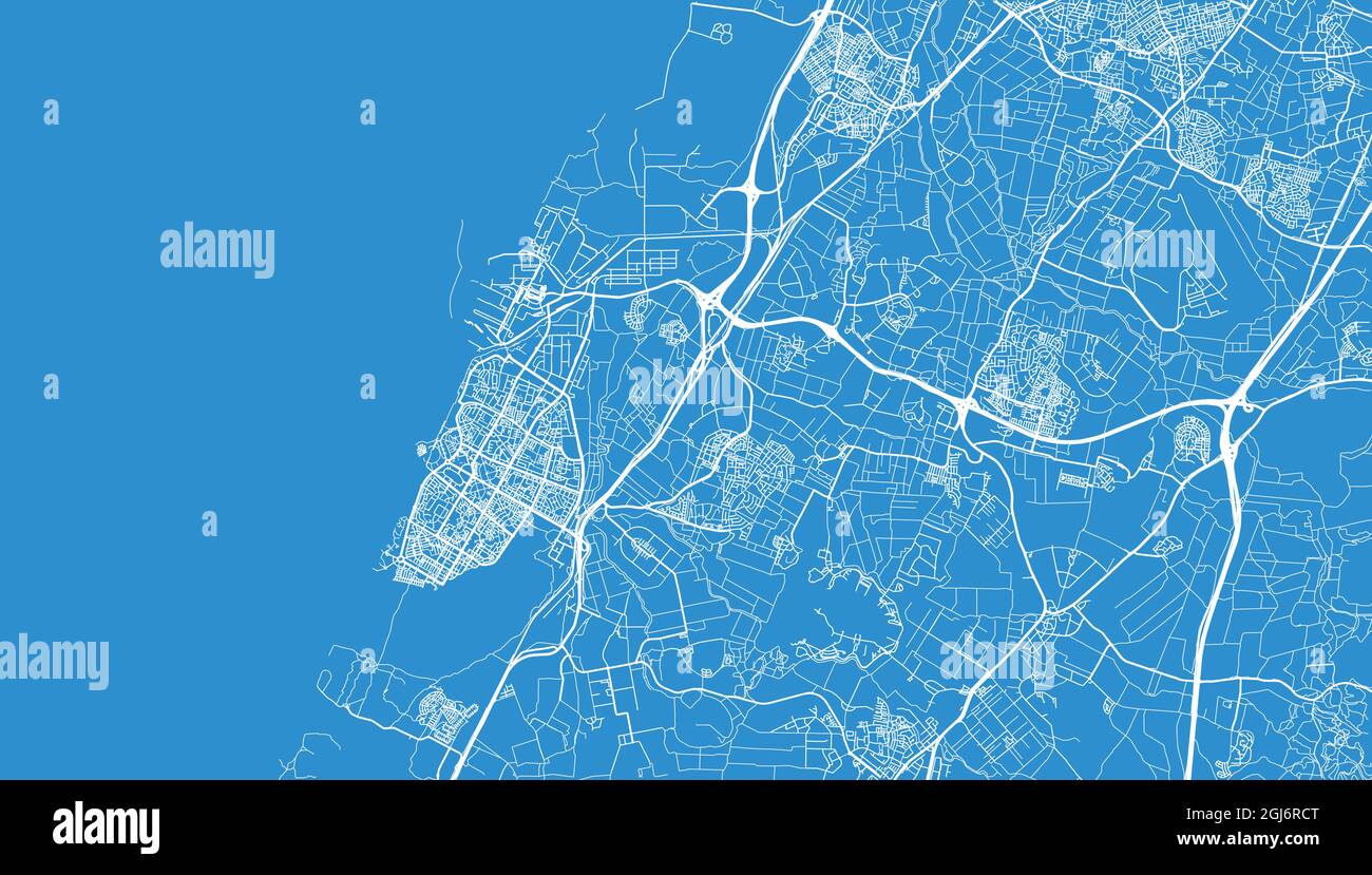 Urban vector city map of Ashdod, Israel, middle east Stock Vector Image ...