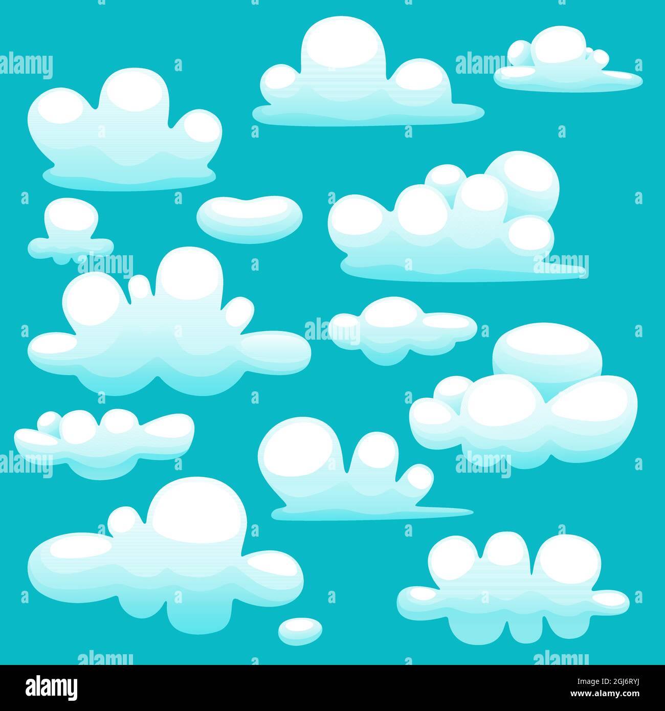 Cartoon clouds set Vector illustration Stock Vector Image & Art - Alamy