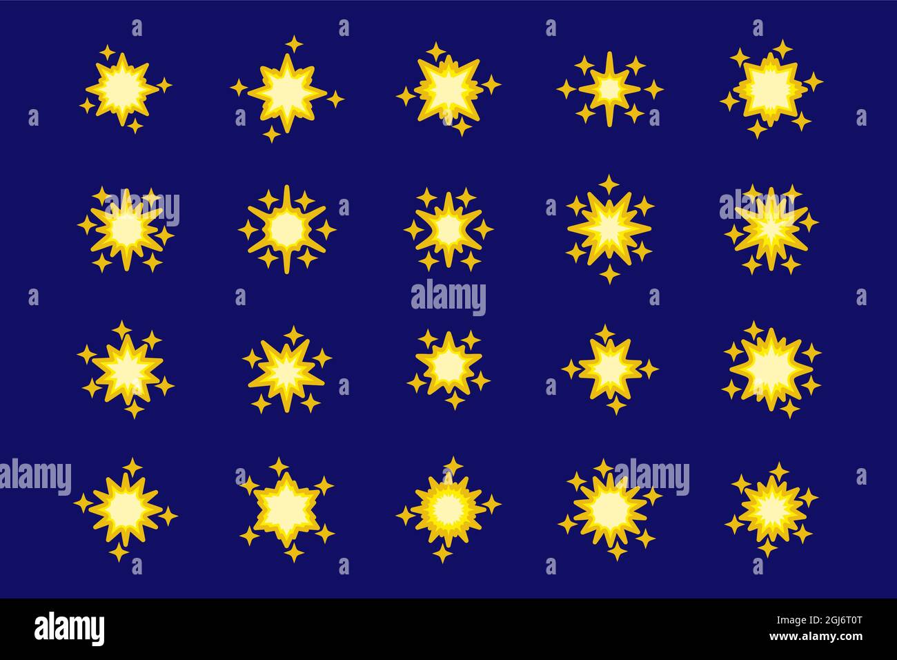 Flat sparkling stars set Vector illustration Stock Vector Image & Art - Alamy