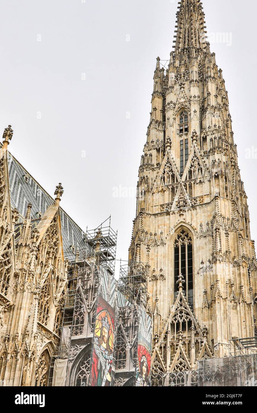 Europe, Austria, Vienna, St. Stephen's Cathedral in the Inner City ...