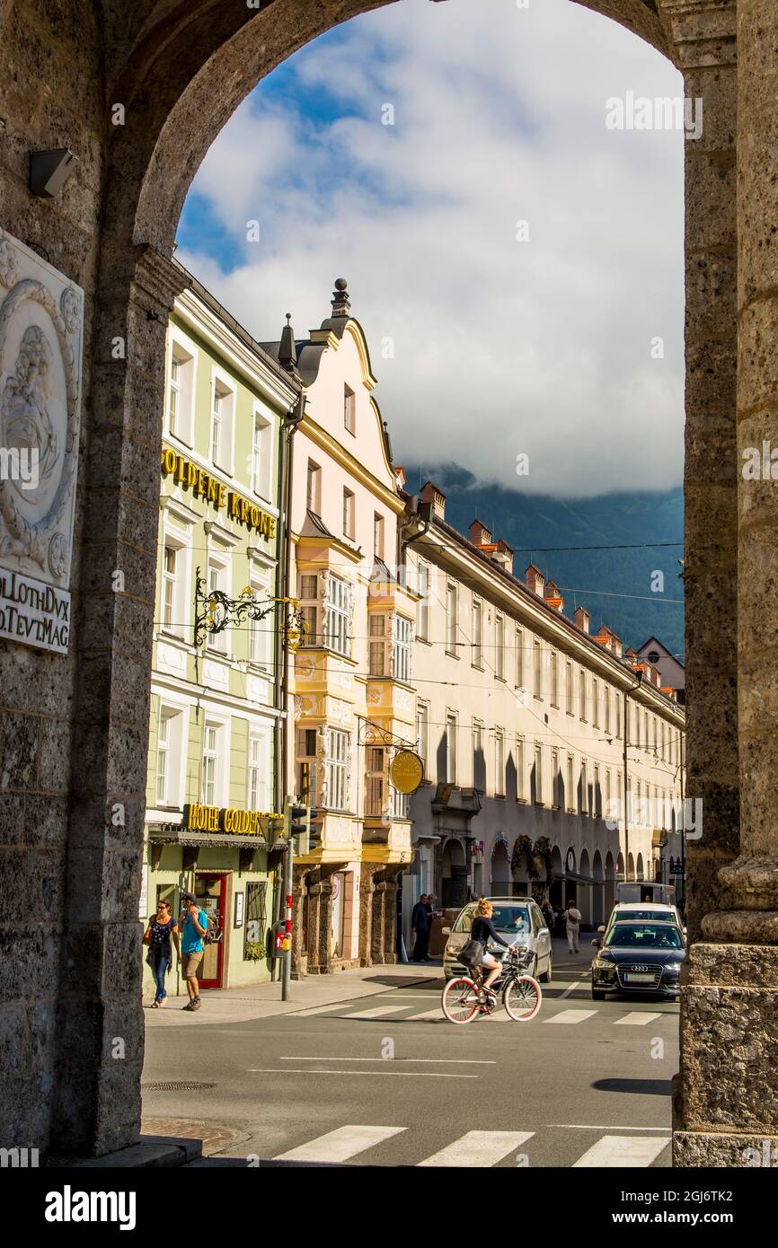 Triumphal Arch, Old Town, Austria. (Editorial Use Only Stock Photo - Alamy
