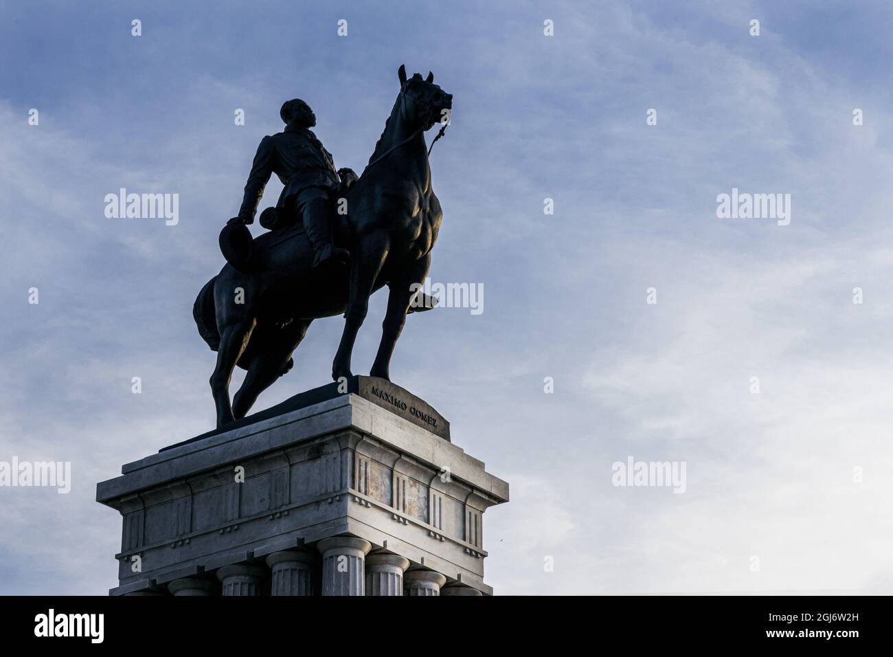 HAVANA, CUBA - May 21, 2021: A statue of the Dominican Generalisimo ...