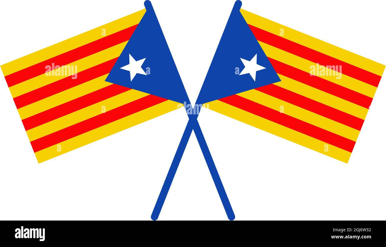 Catalonia flag icon logo design vector template Stock Vector Image ...