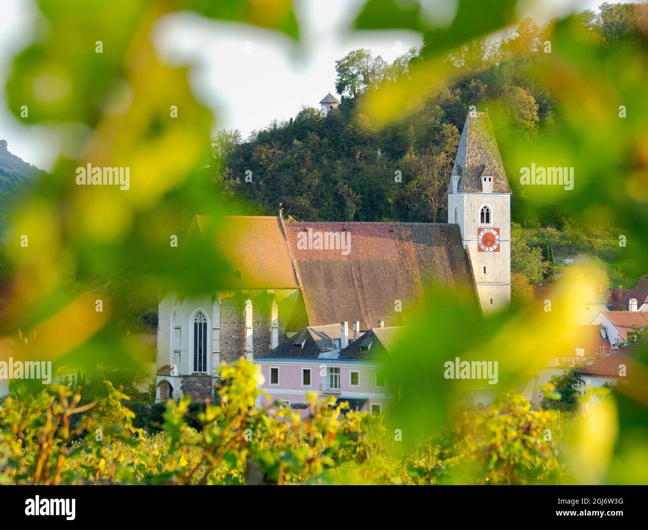 Church Heiliger Mauritius (Saint Maurice). Historic village Spitz ...