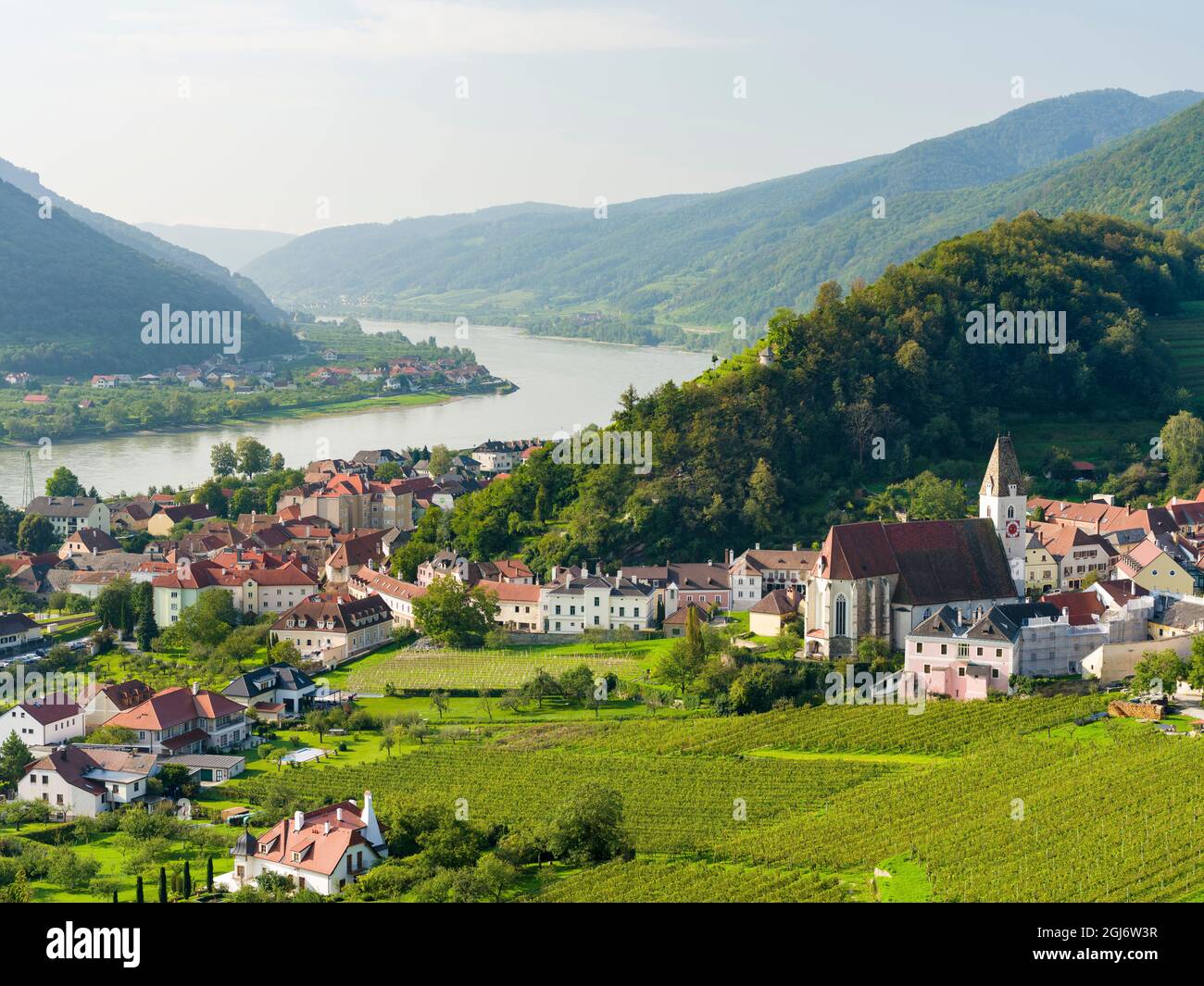 Historic village Spitz located in wine-growing area, UNESCO World ...