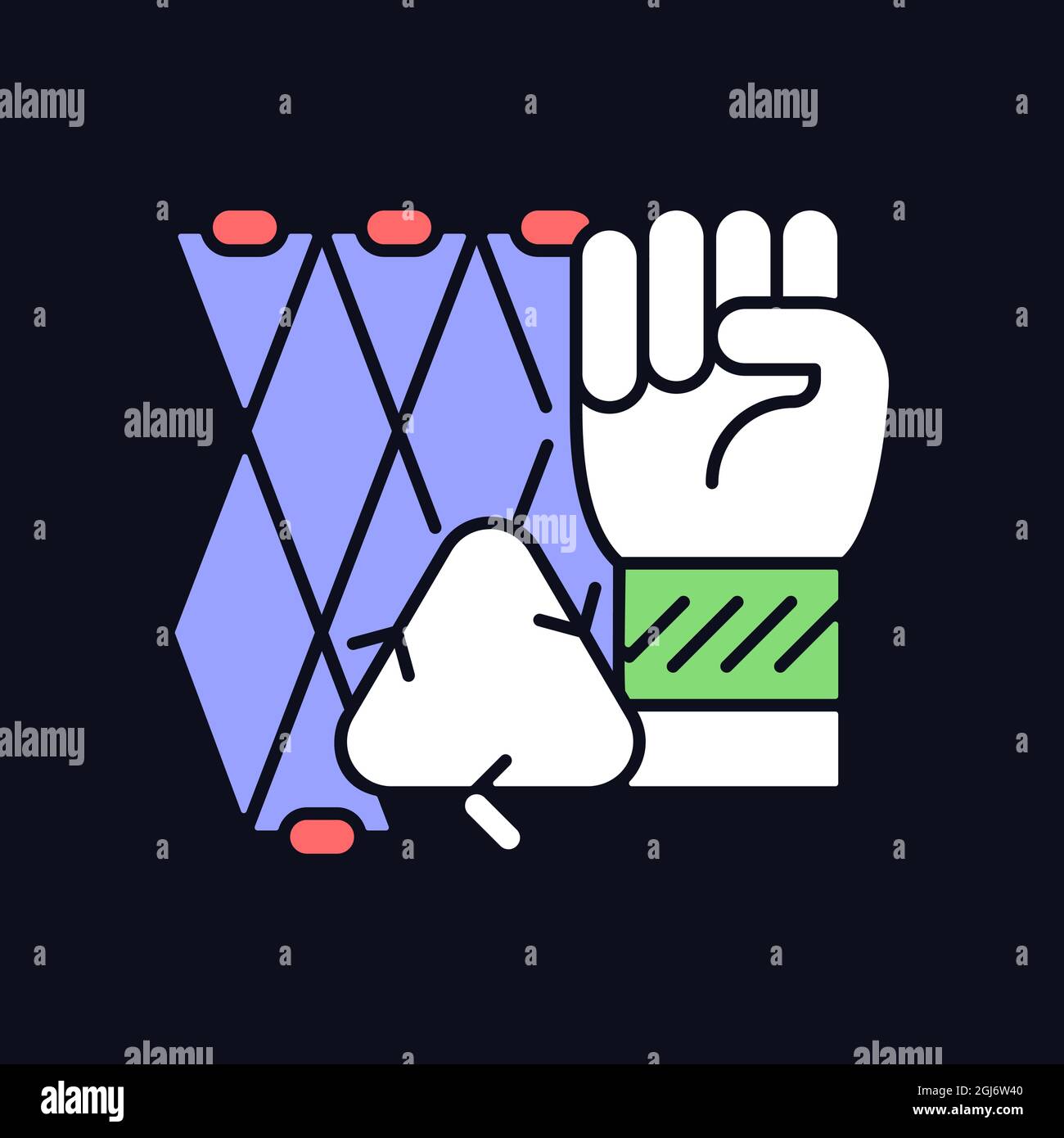 Ghost net bracelets RGB color icon for dark theme Stock Vector Image ...