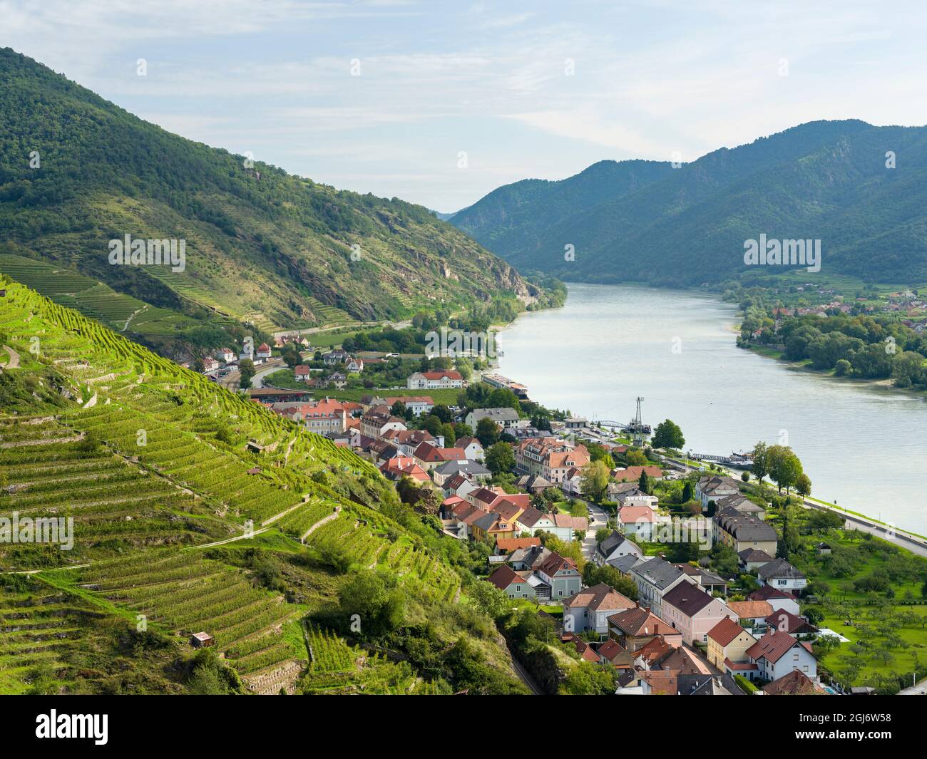 Historic village Spitz located in wine-growing area, UNESCO World ...