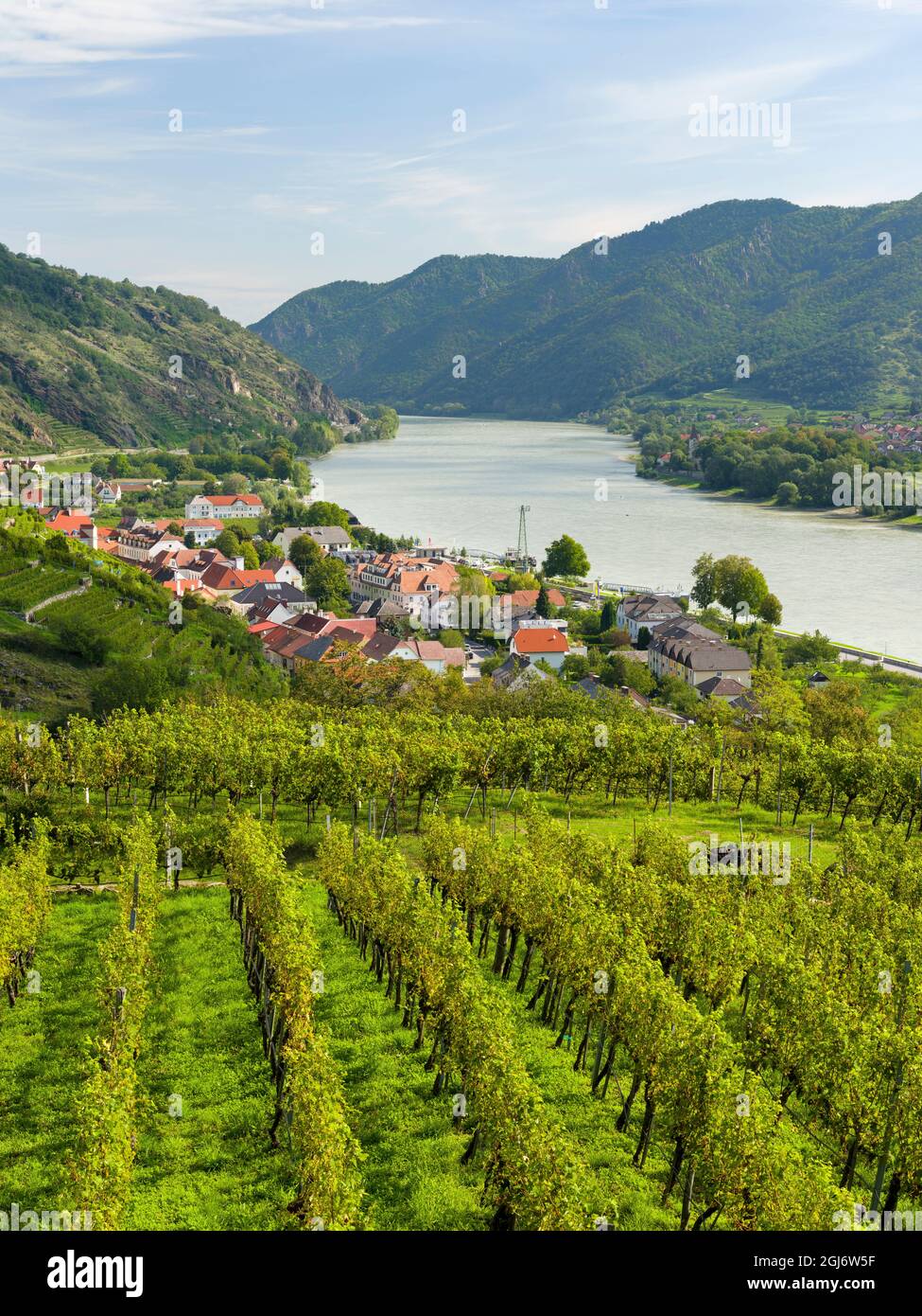 Historic village Spitz located in wine-growing area, UNESCO World ...