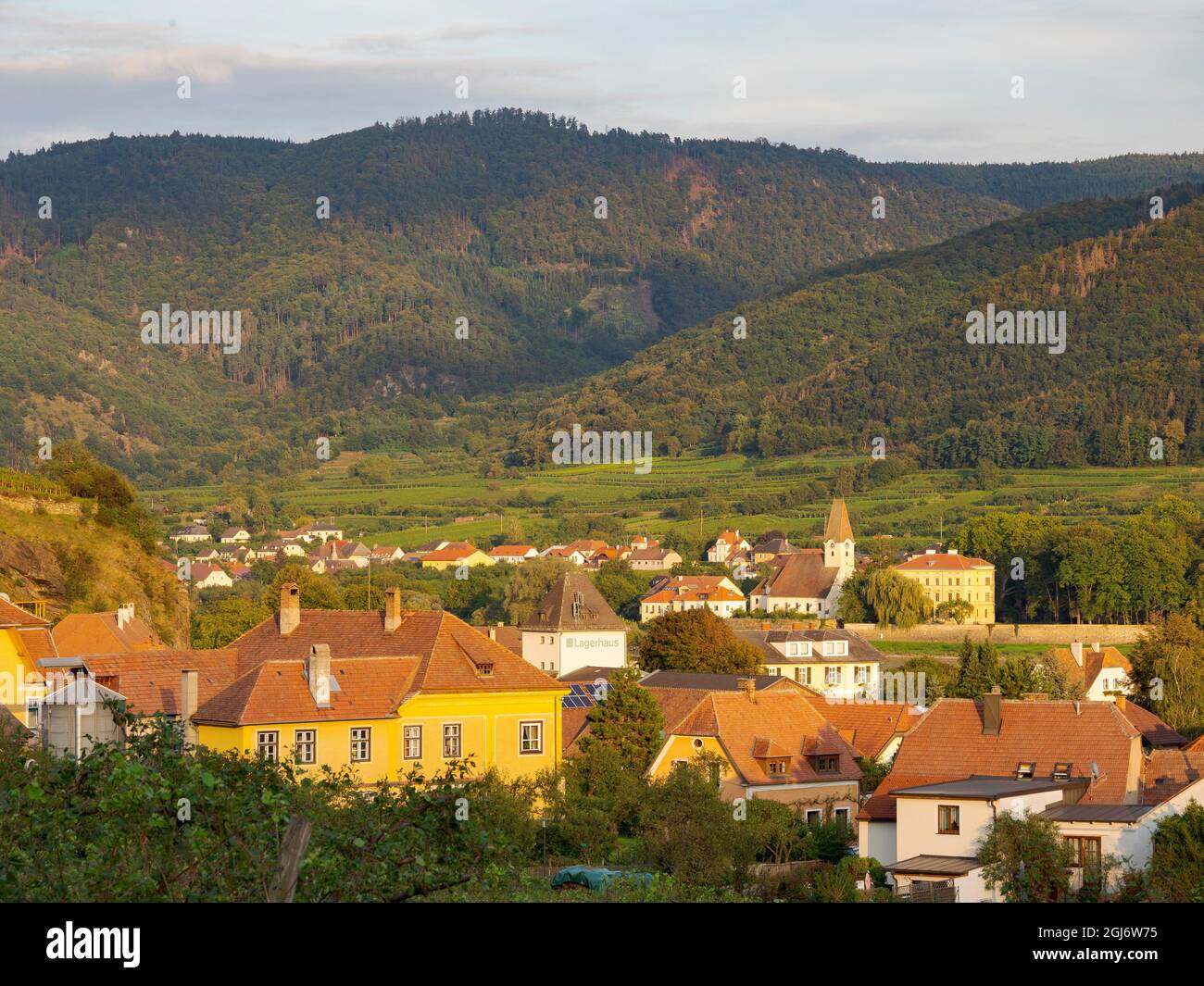 Historic village Spitz located in wine-growing area, UNESCO World ...