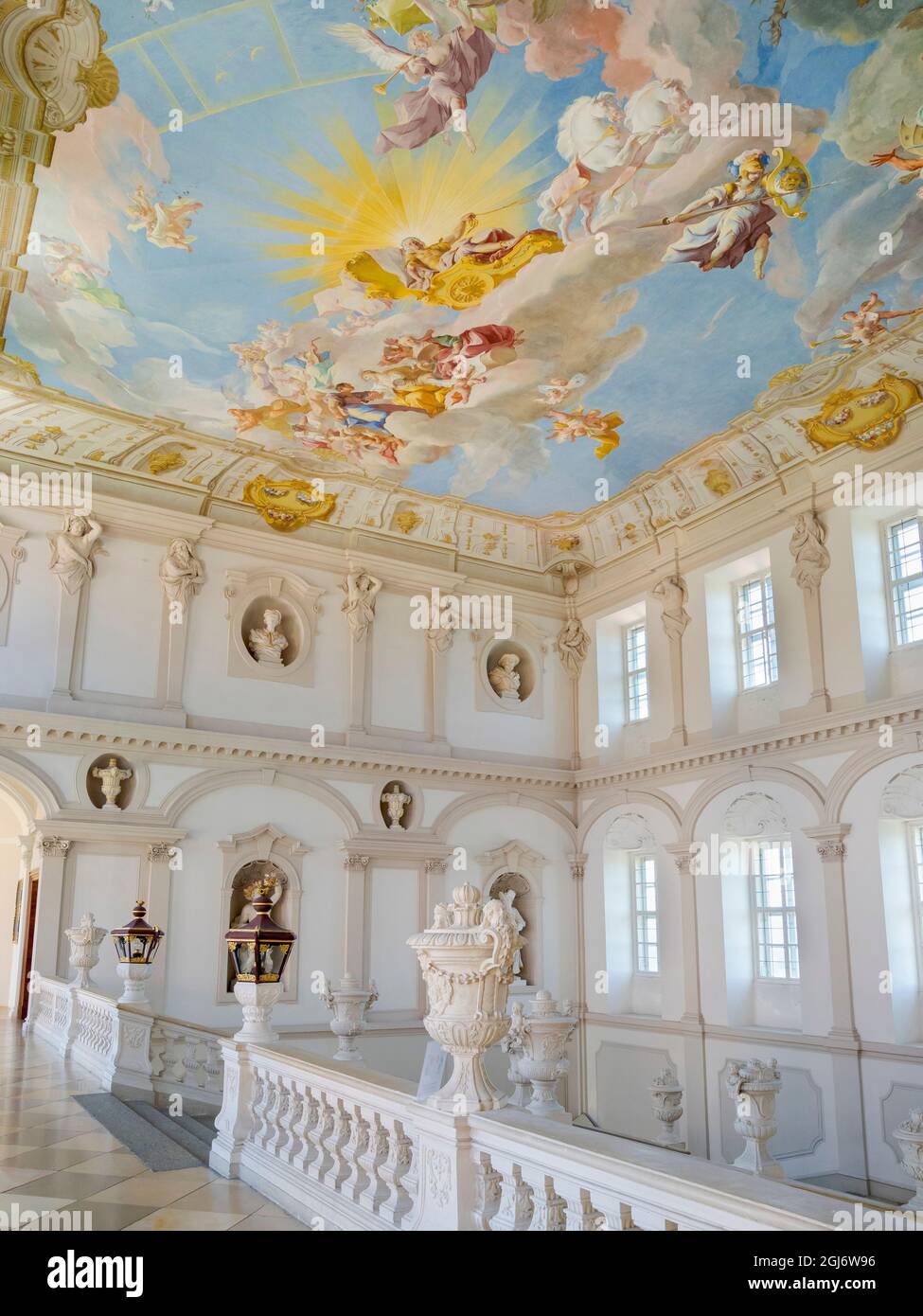 Kaiserstiege (imperial staircase) with fresco, a masterpiece of baroque ...