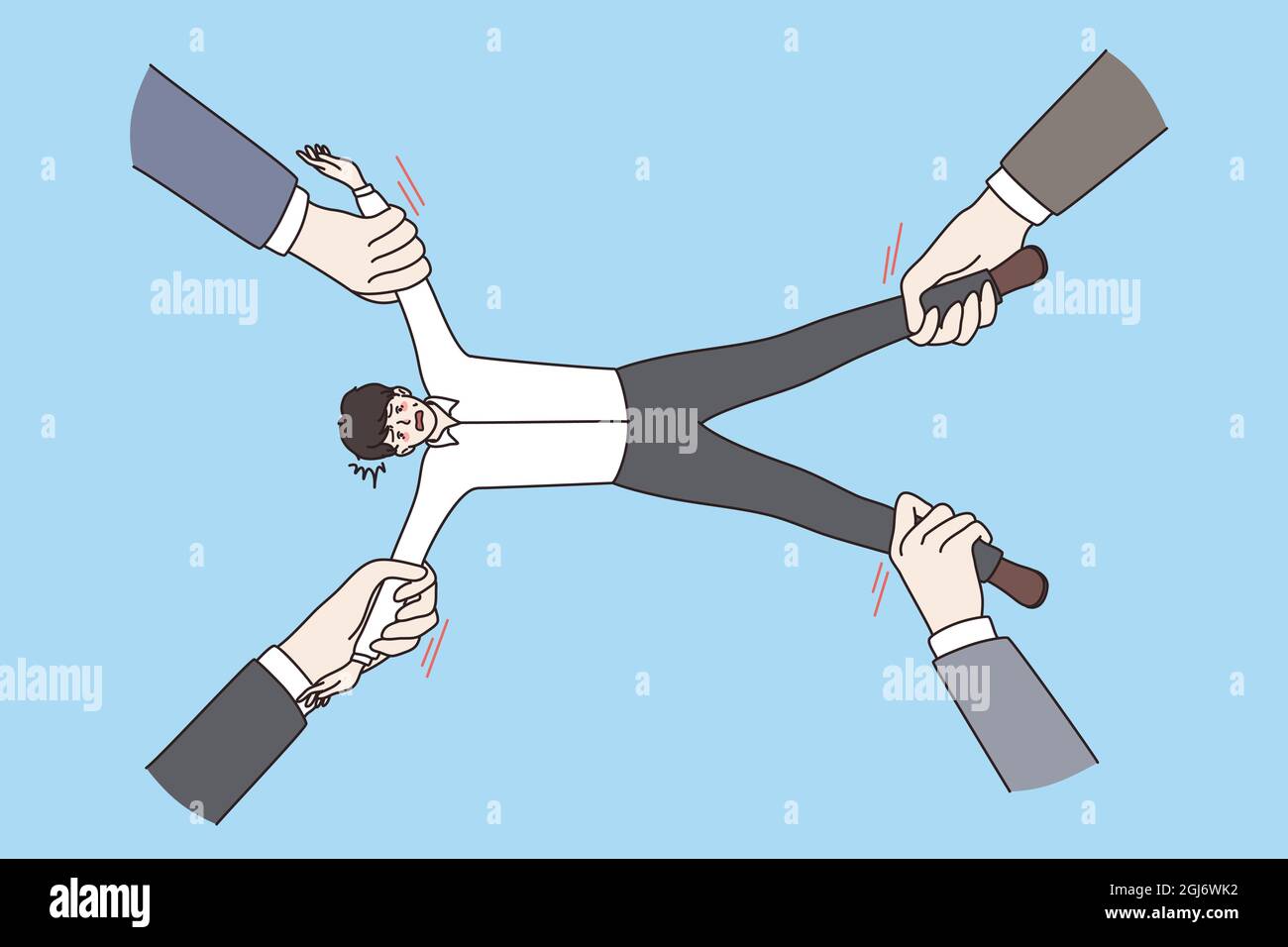 Human resources management and value concept. Hands of headhunters ...