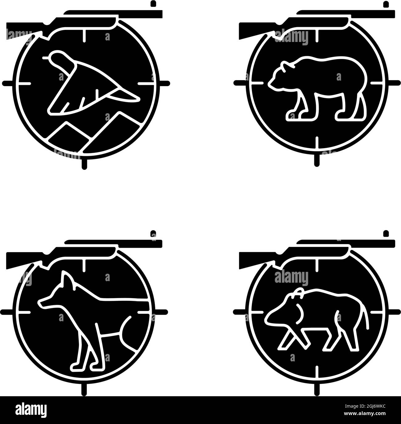 Hunting weapon on dark Cut Out Stock Images & Pictures - Alamy