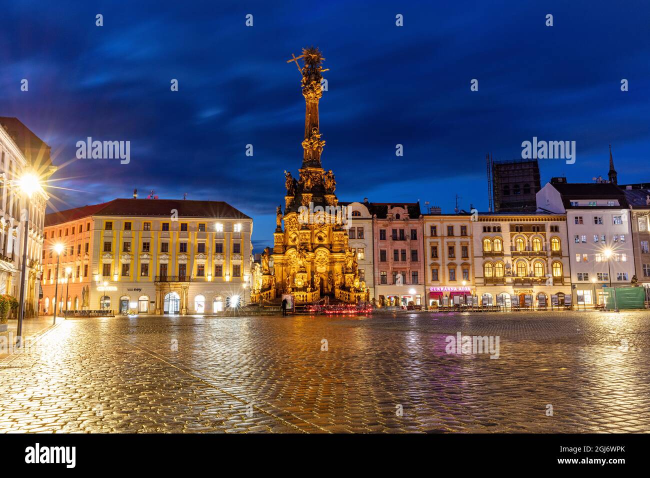 Pillar of the Holy Trinity in the Upper Town Square in Olomouc, Czech ...