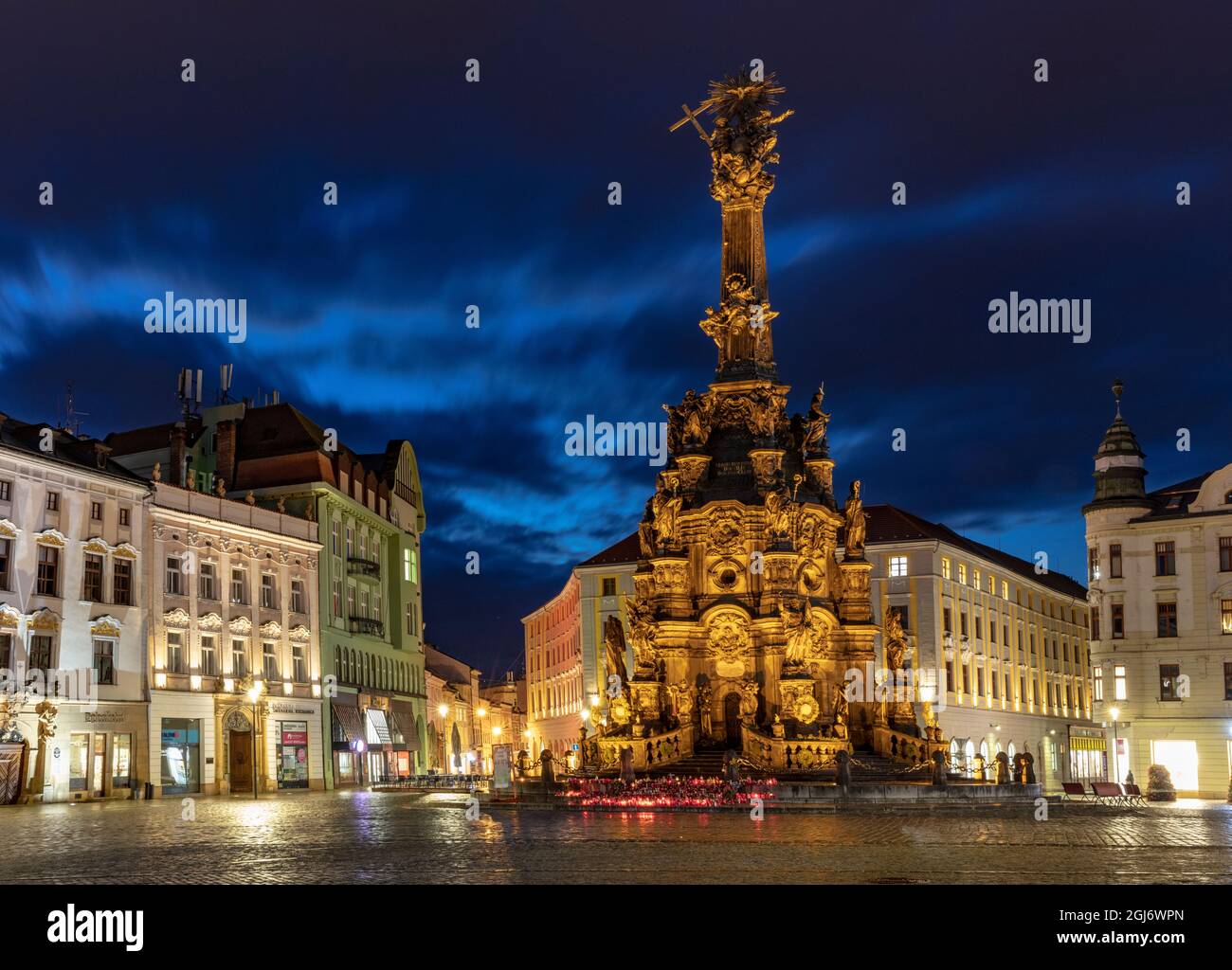 Pillar of the Holy Trinity in the Upper Town Square in Olomouc, Czech ...