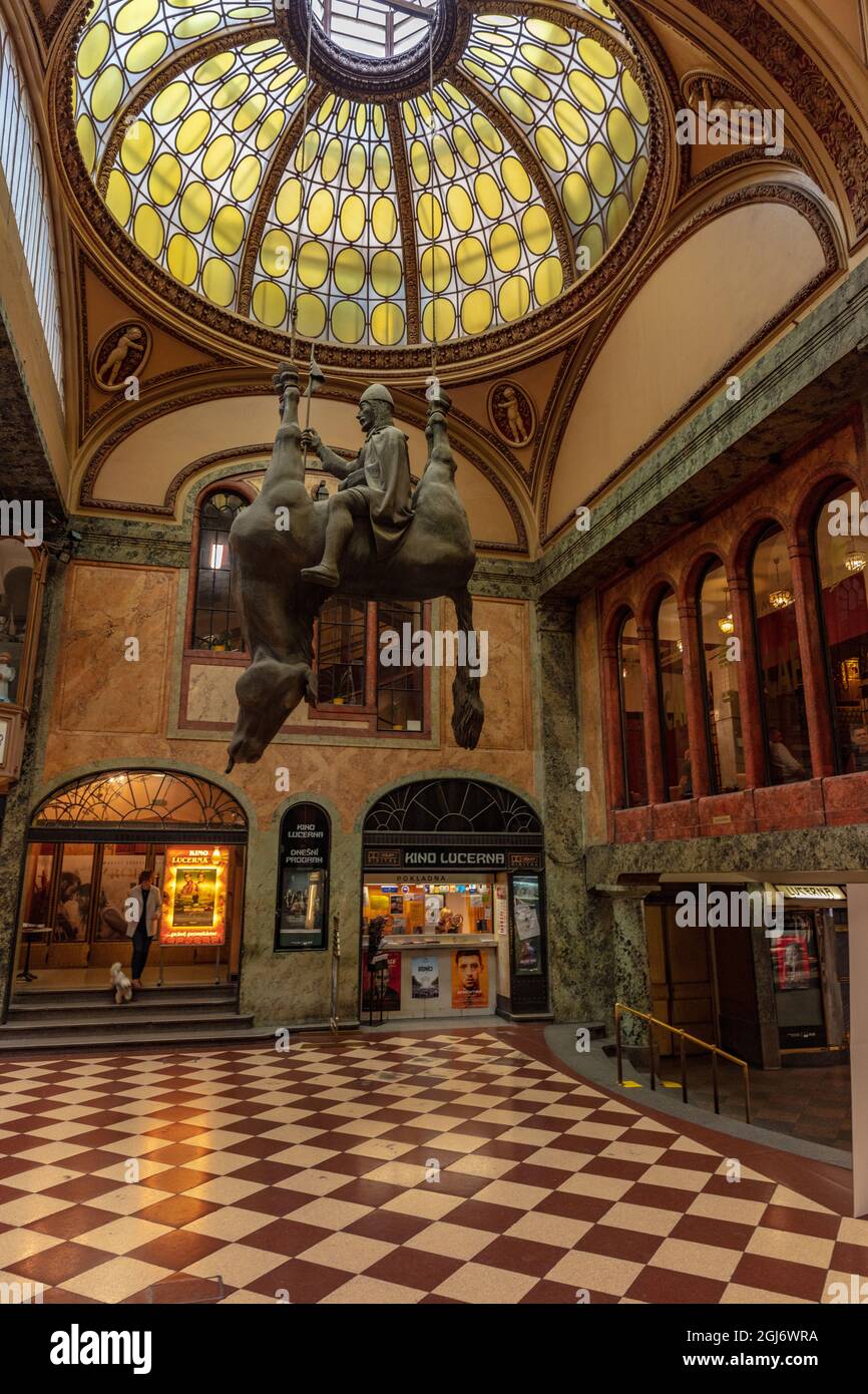 Statue of King Wenceslas Riding an Upside Down Dead Horse in Art ...