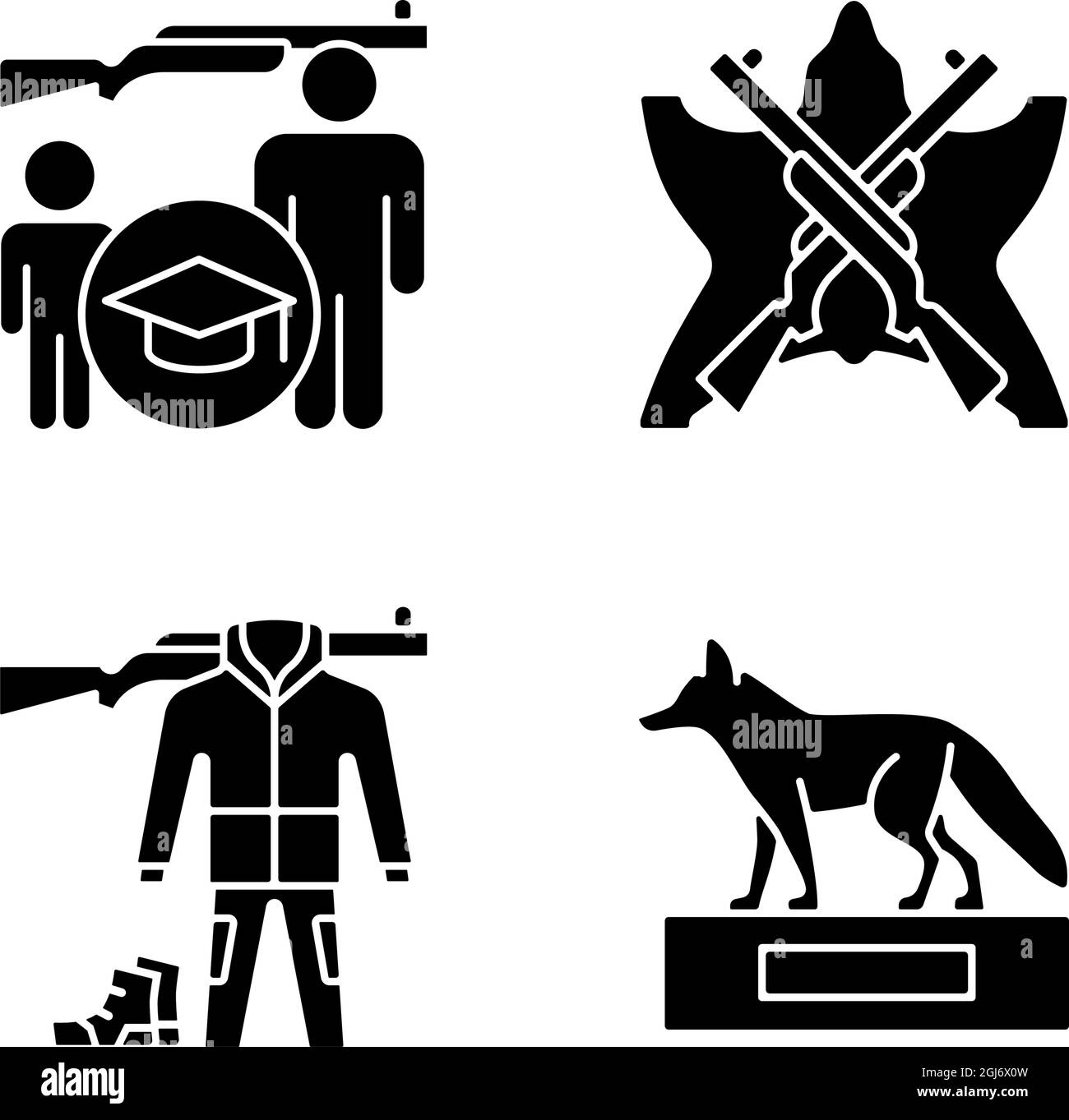 Hunting weapon on dark Cut Out Stock Images & Pictures - Alamy