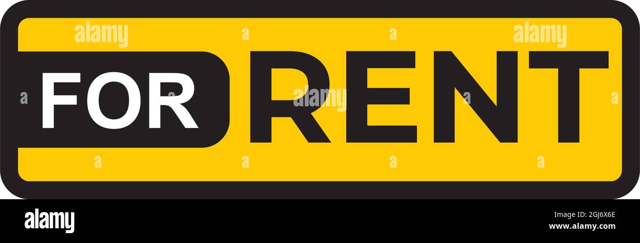 For Rent plank sign logo vector design Stock Vector Image & Art - Alamy