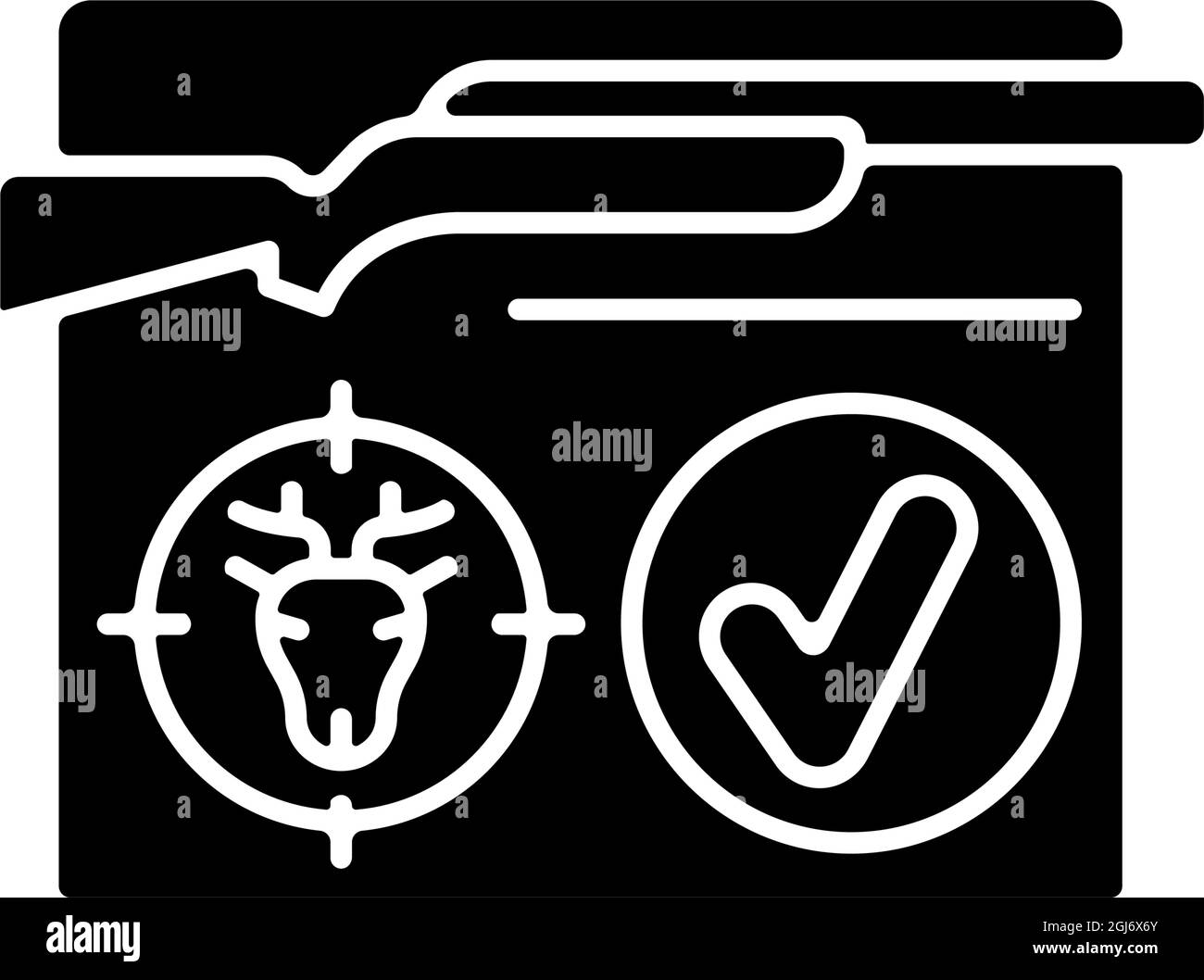 Resident hunting license black glyph icon Stock Vector Image & Art - Alamy