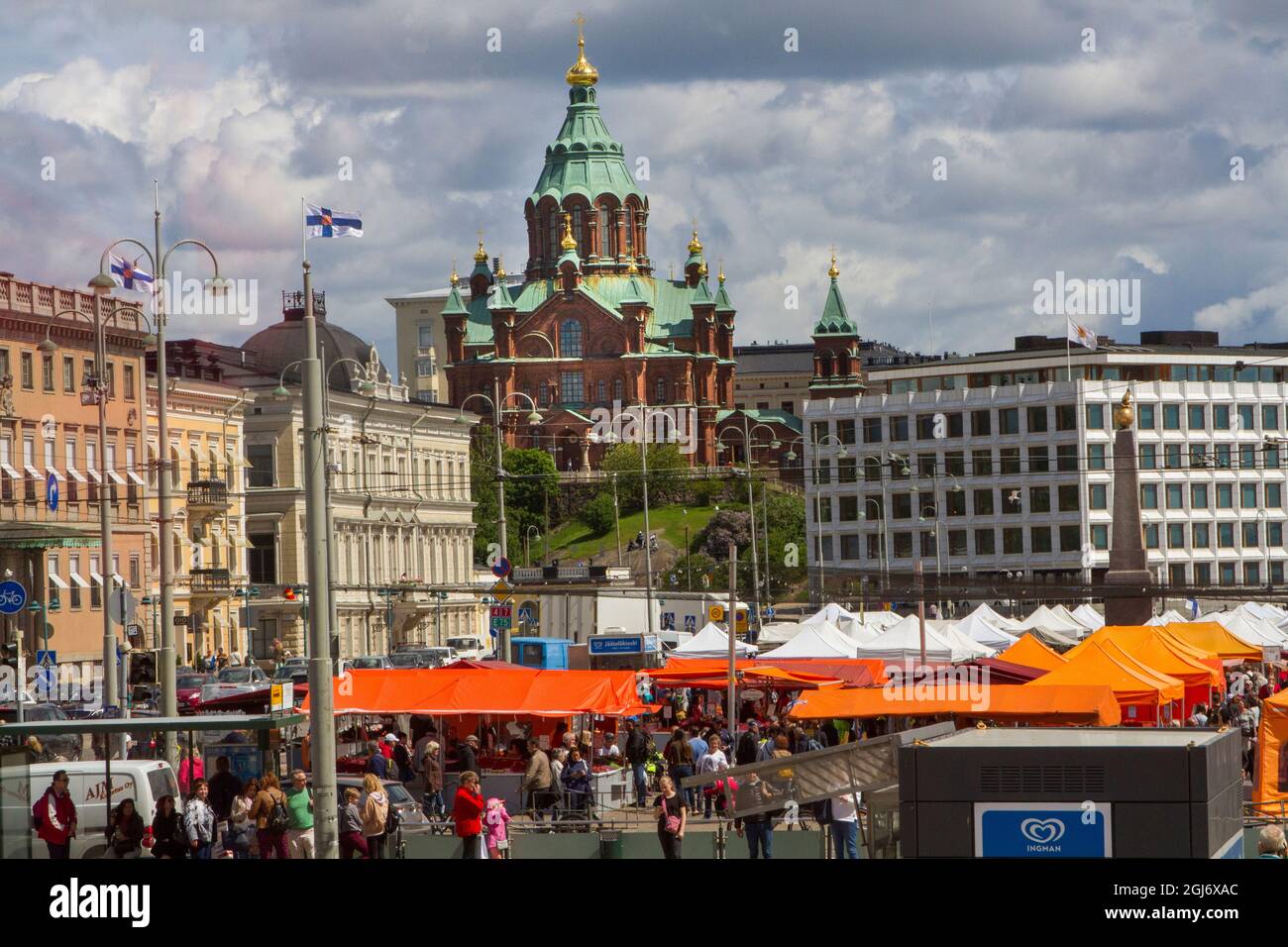 Downtown market in Helsinki. Finland. (Editorial Use Only Stock Photo ...
