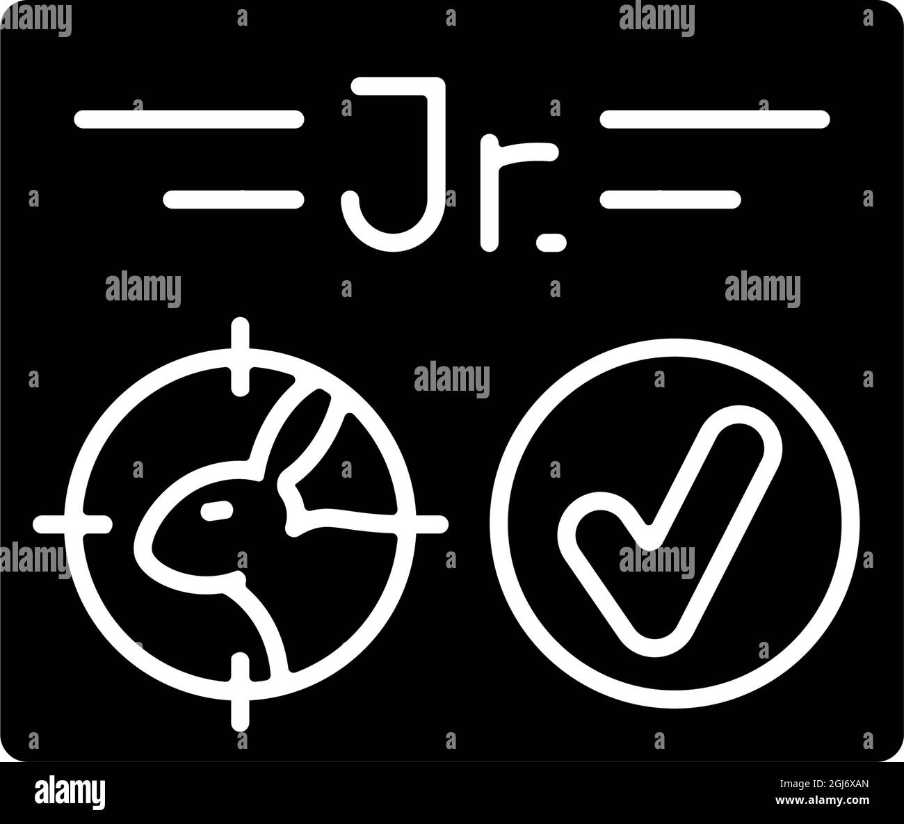 Junior hunting license RGB black glyph icon Stock Vector Image & Art ...