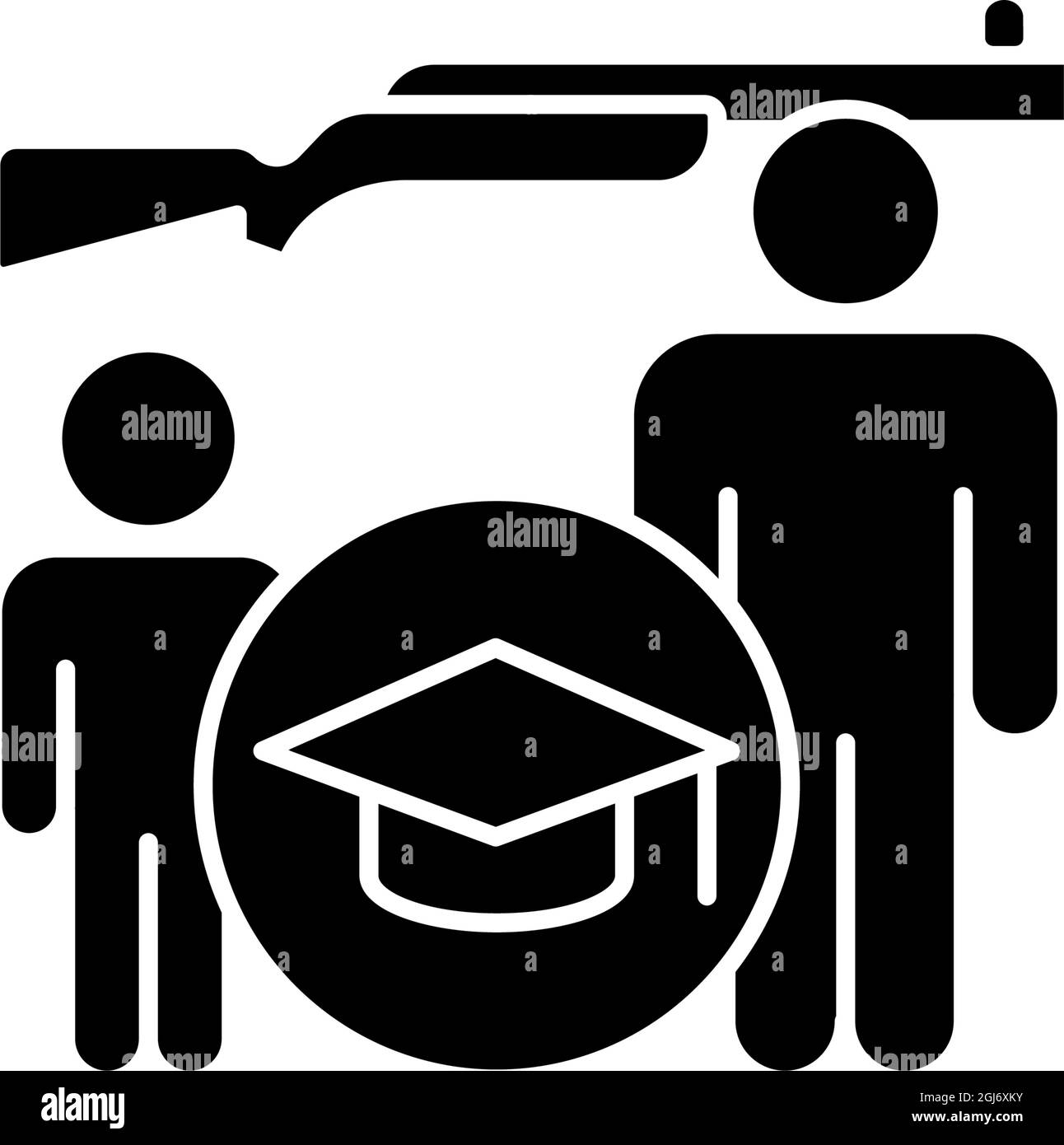 Hunter education for kids black glyph icon Stock Vector Image & Art - Alamy