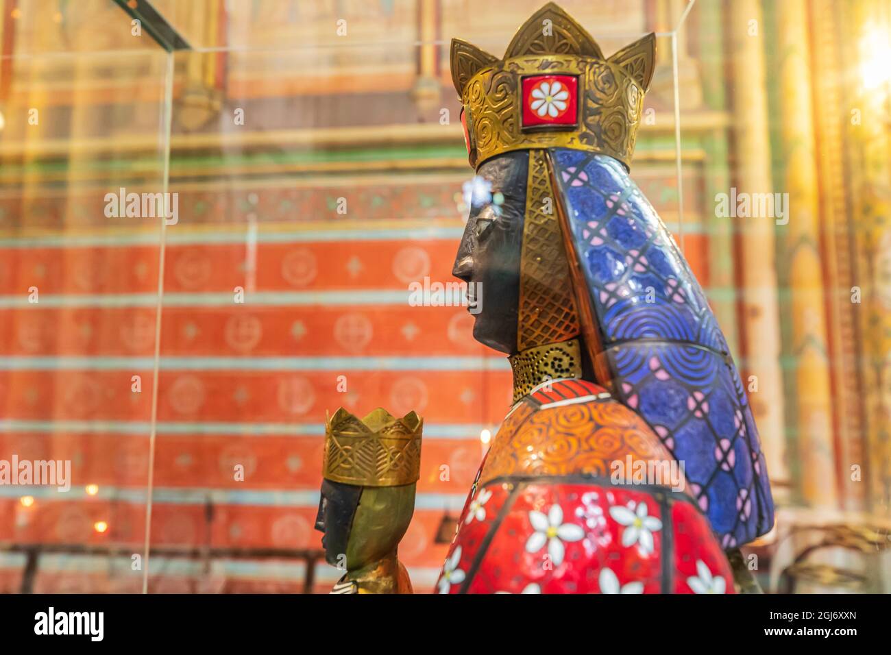 Europe, France, Haute-Vienne, Limoges. Statue in the Cathedral in ...