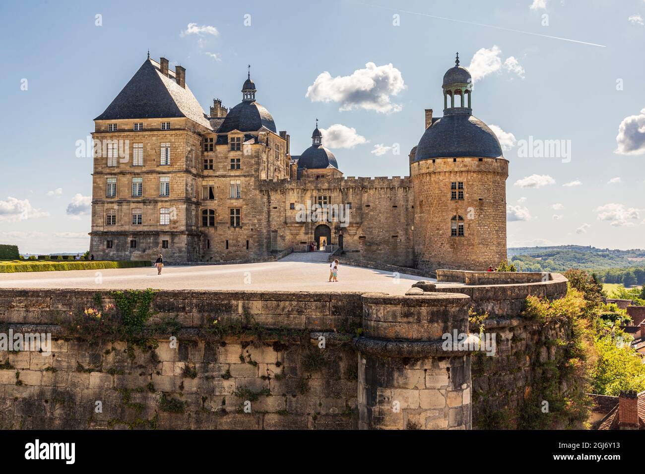 Europe, France, Dordogne, Hautefort. Hautefort Castle, Chateau de ...