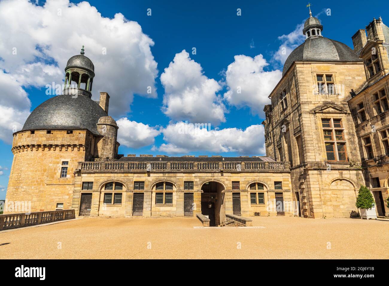 Europe, France, Dordogne, Hautefort. Hautefort Castle, Chateau de ...