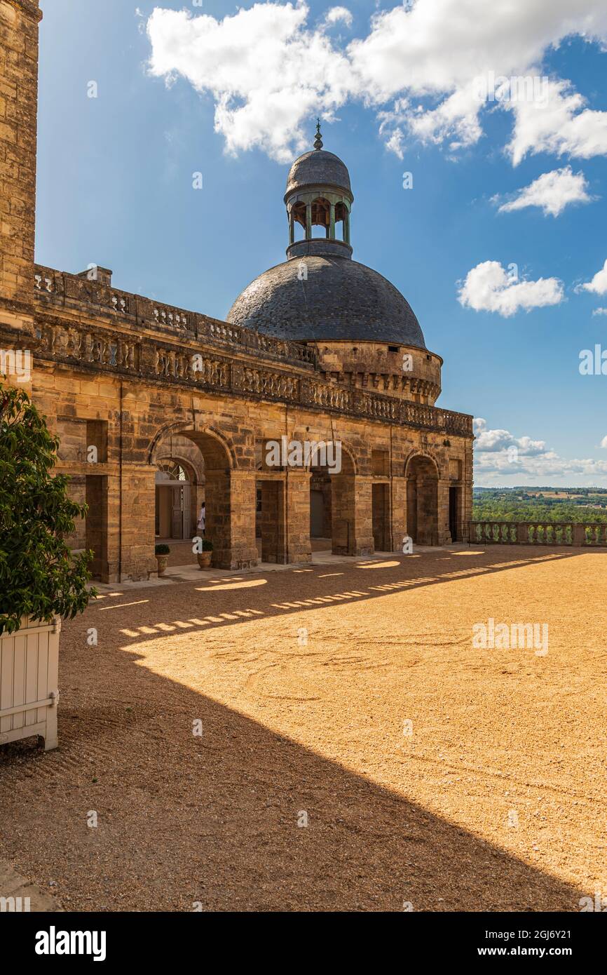 Europe, France, Dordogne, Hautefort. Hautefort Castle, Chateau de ...
