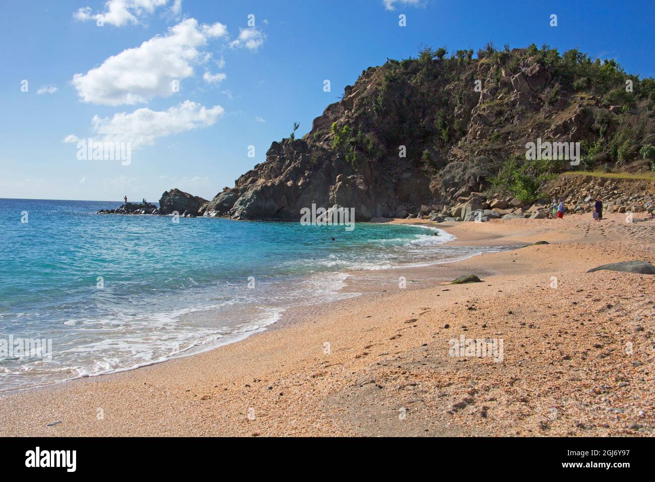France, St. Barts, Gustavia. Shell Beach, or Anse De Grand Galet Stock ...