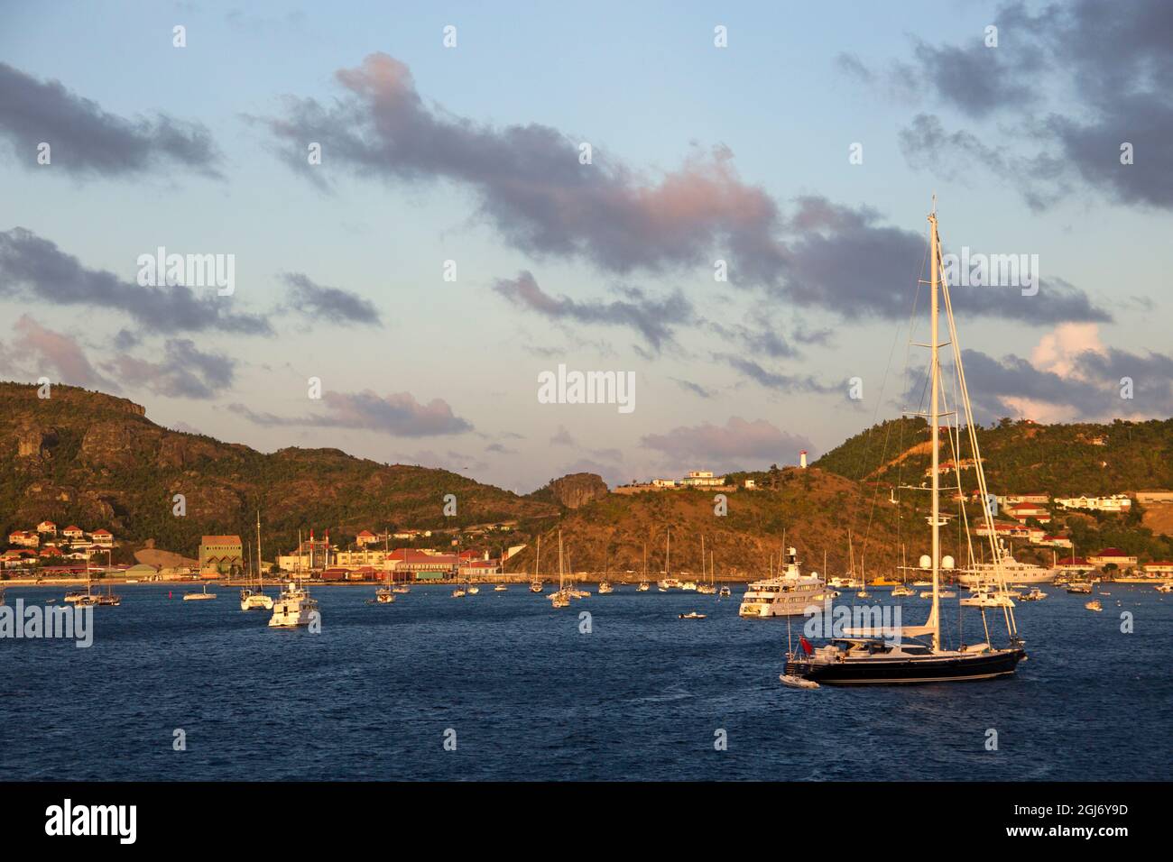 France, St. Barts, Gustavia. Saint Barthelemy in the Caribbean Stock ...