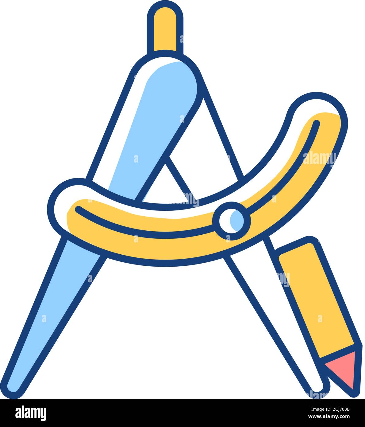 Cartoon compass geometry drawing school hi-res stock photography and ...