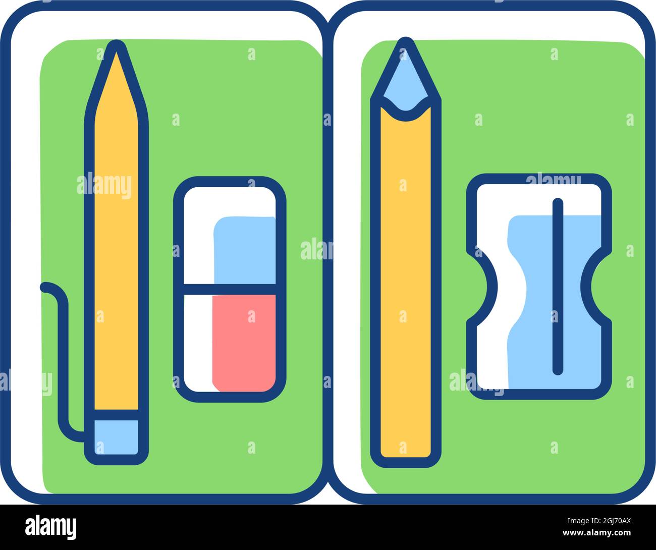 Pencil pouch RGB color icon Stock Vector Image & Art - Alamy