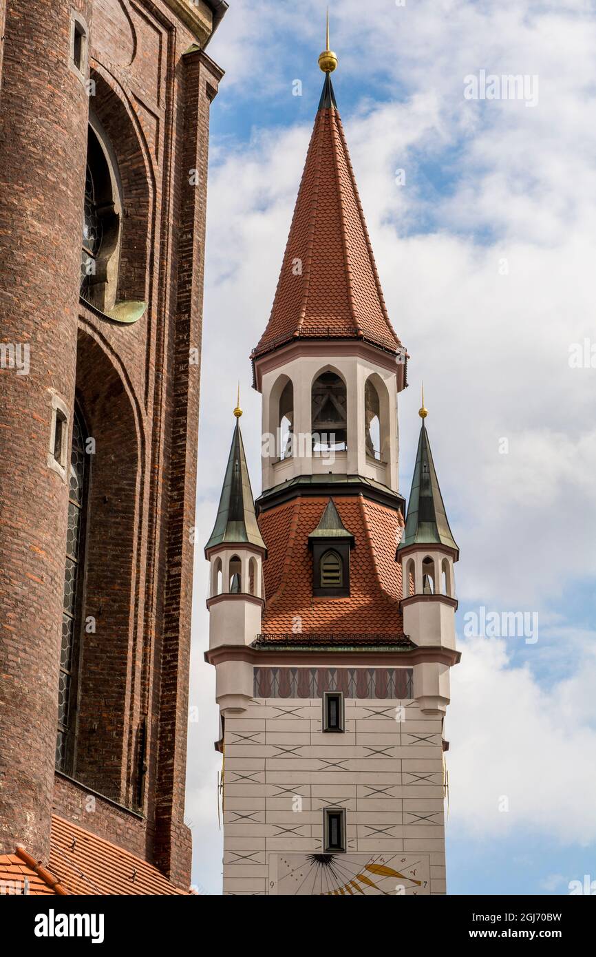 Old Town Hall clock tower Munich, Bavaria, Germany Stock Photo - Alamy