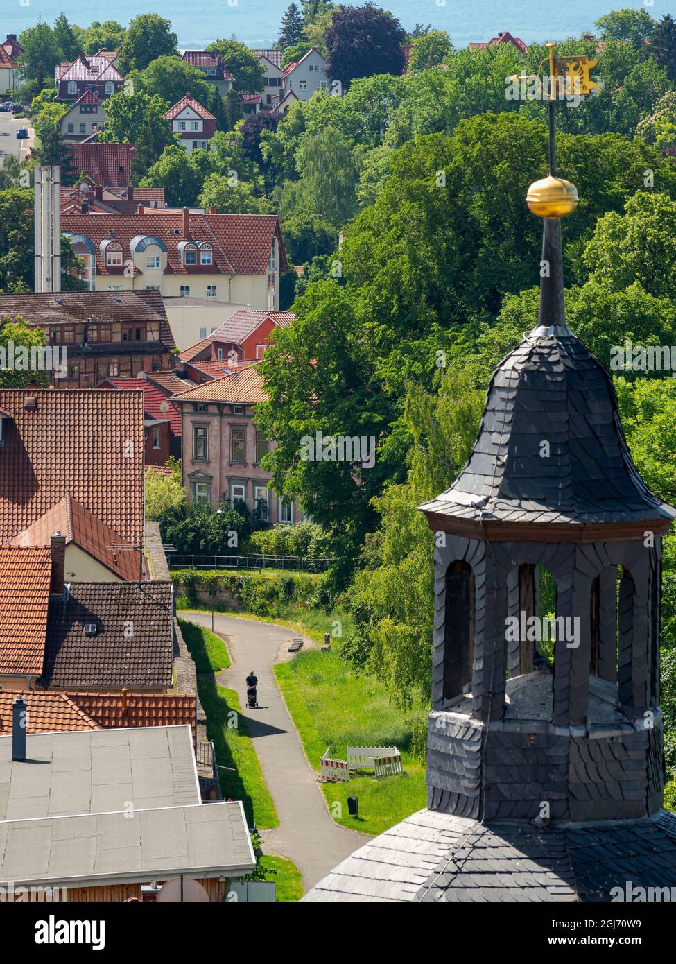 The medieval town Muehlhausen in Thuringia. Germany Stock Photo - Alamy