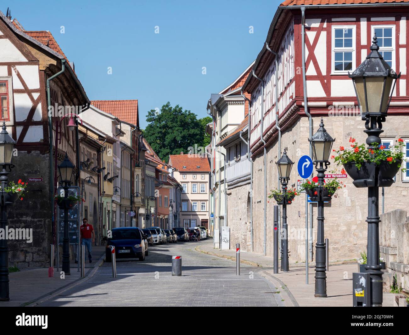 Old town houses built with traditional timber framing the medieval town ...