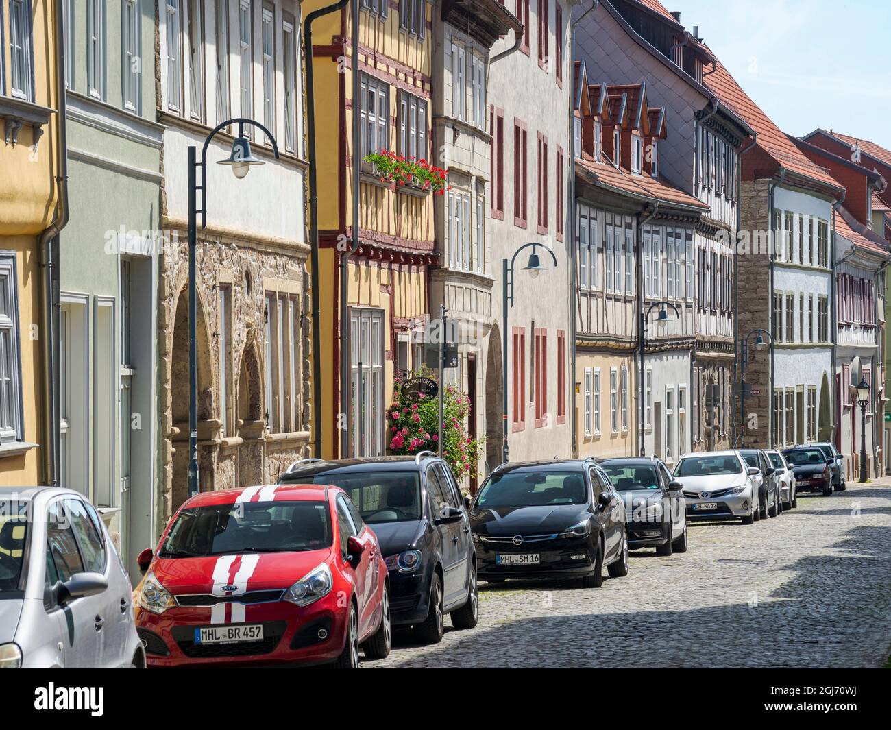 Old town houses built with traditional timber framing the medieval town ...