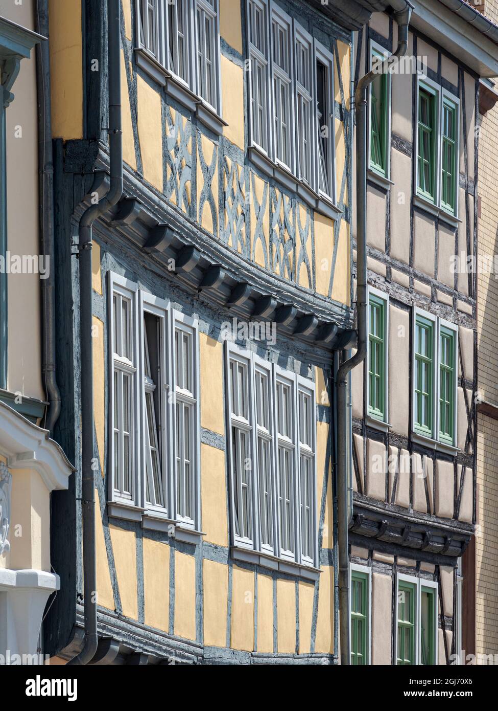 Old town houses built with traditional timber framing the medieval town ...