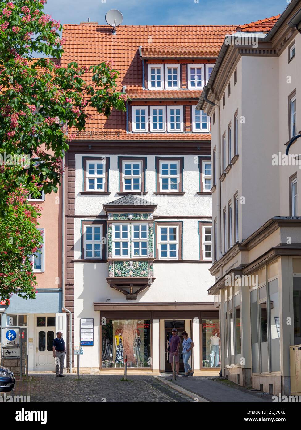 Old town houses built with traditional timber framing the medieval town ...
