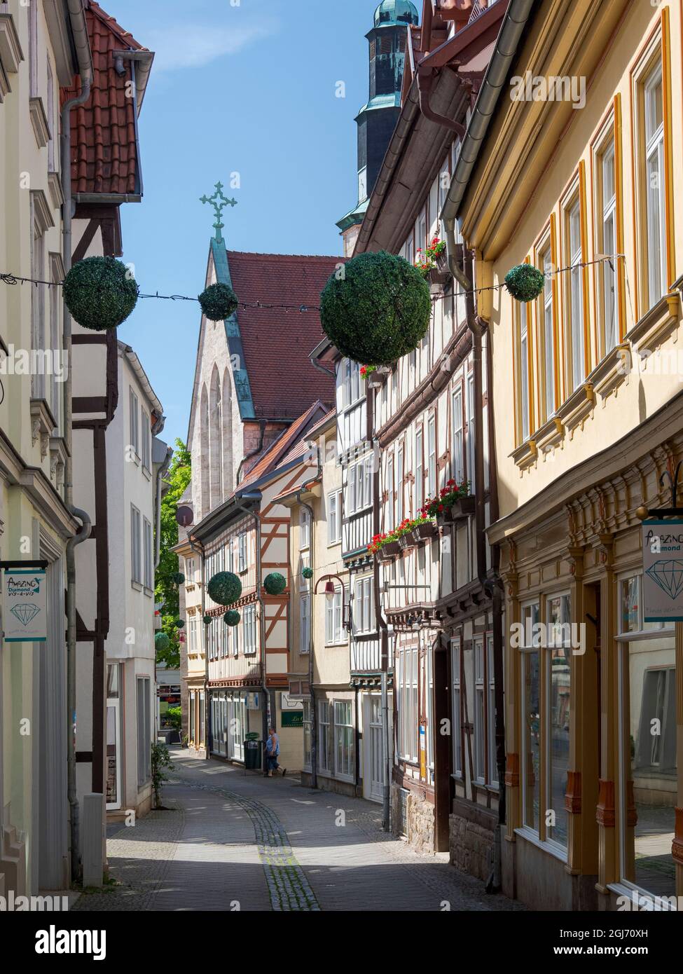 Old town houses built with traditional timber framing the medieval town ...