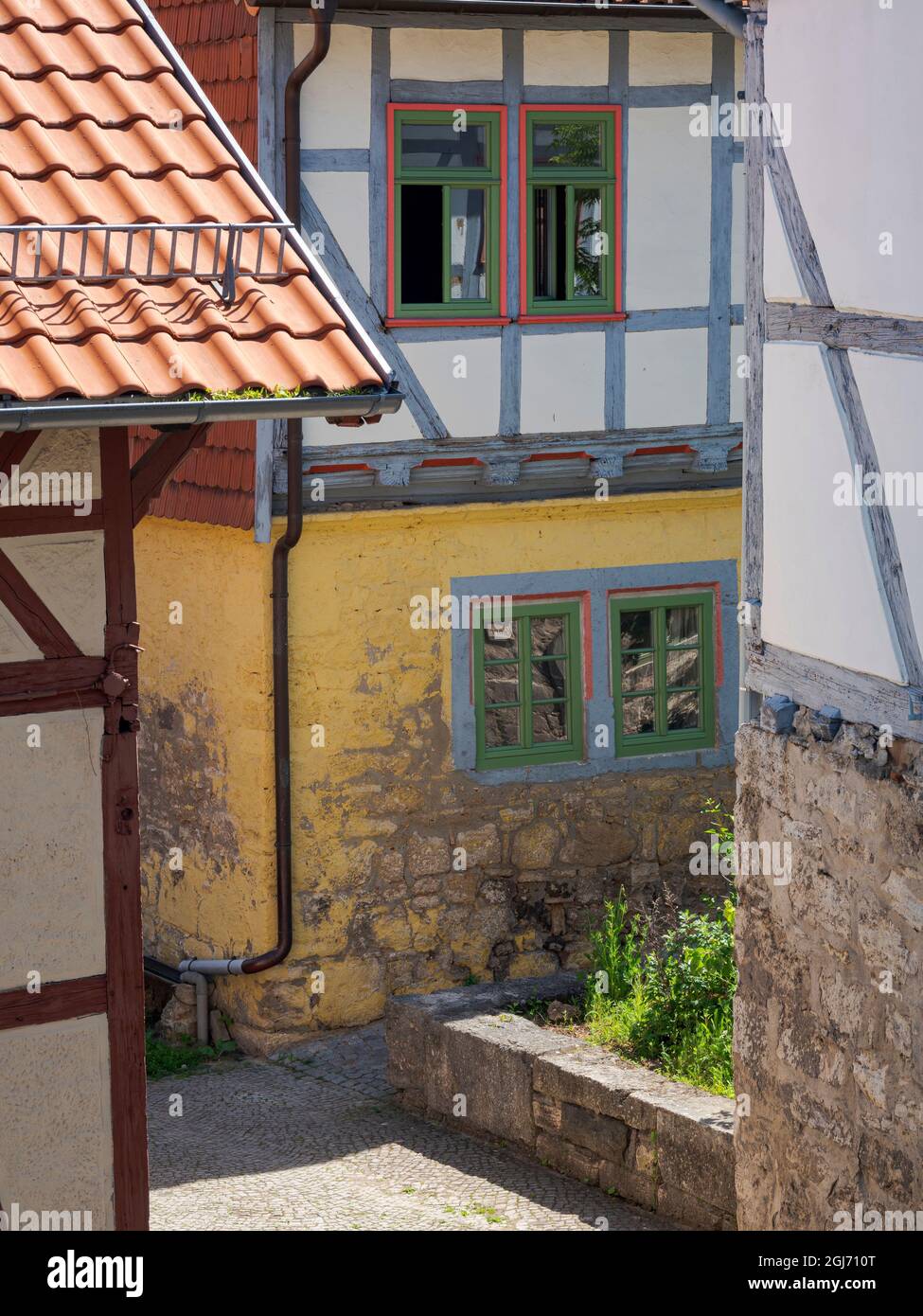 The medieval town Muehlhausen in Thuringia. Germany. (Editorial Use ...