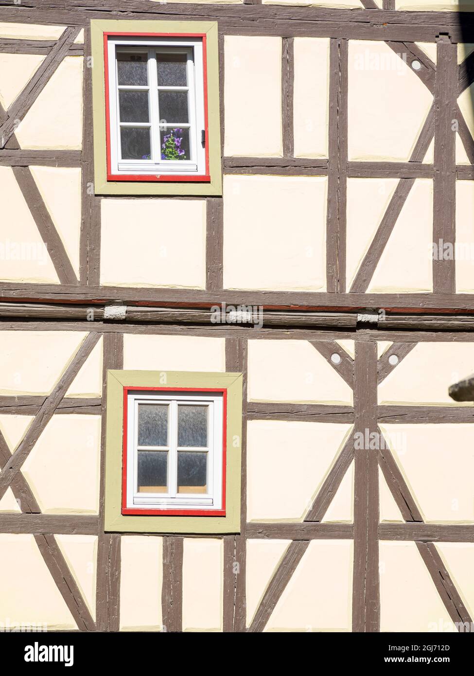 Old town houses built with traditional timber framing. The medieval ...