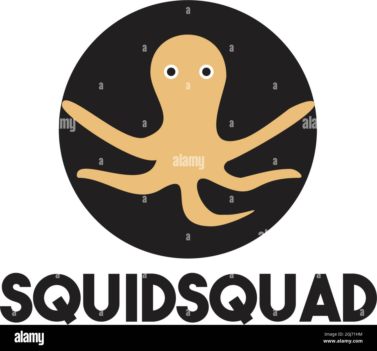 Squid squad logo design vector template illustration Stock Vector Image ...