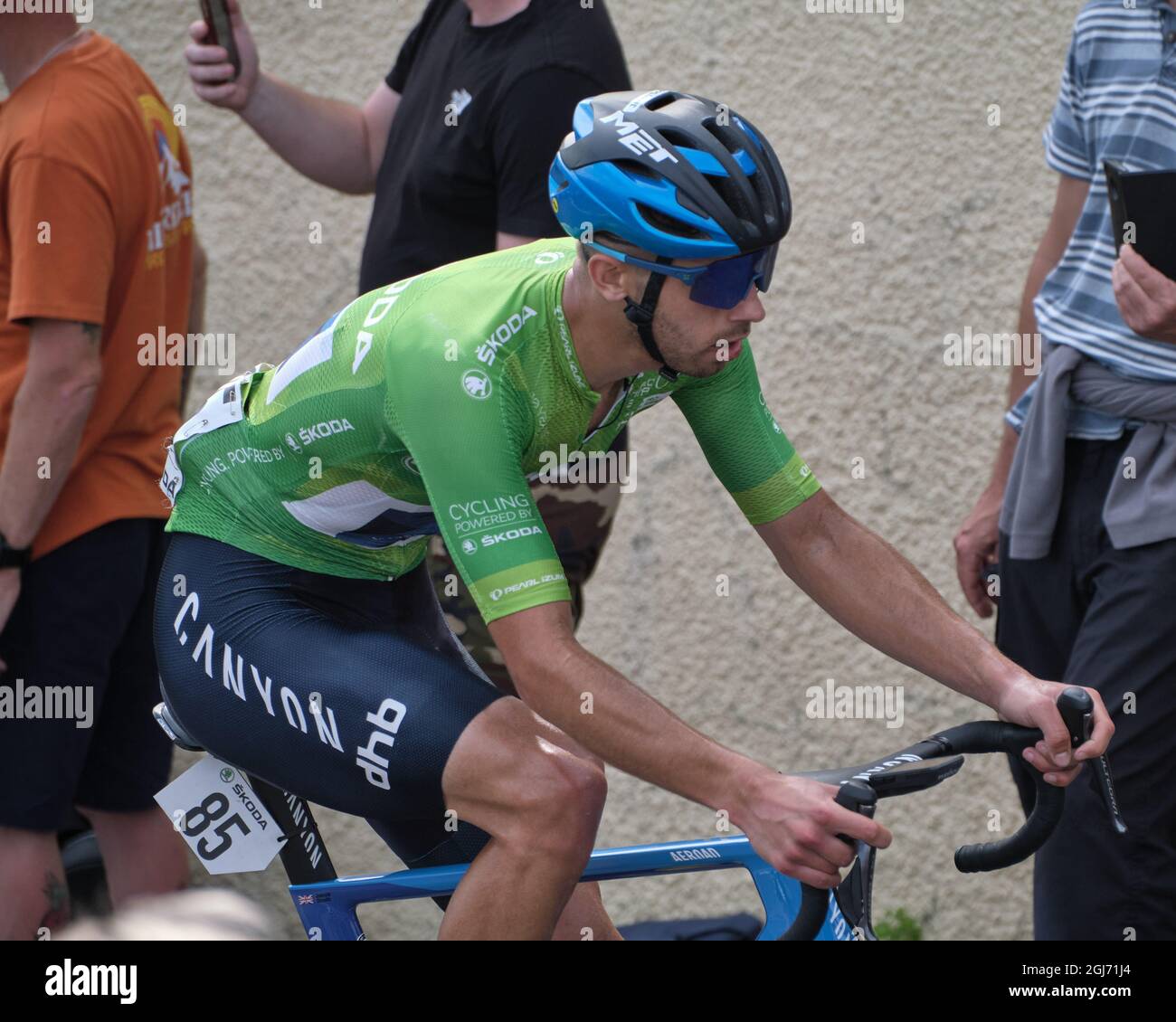 Jacob Scott on the steep climb up the Great Orme, Llandudno for the ...