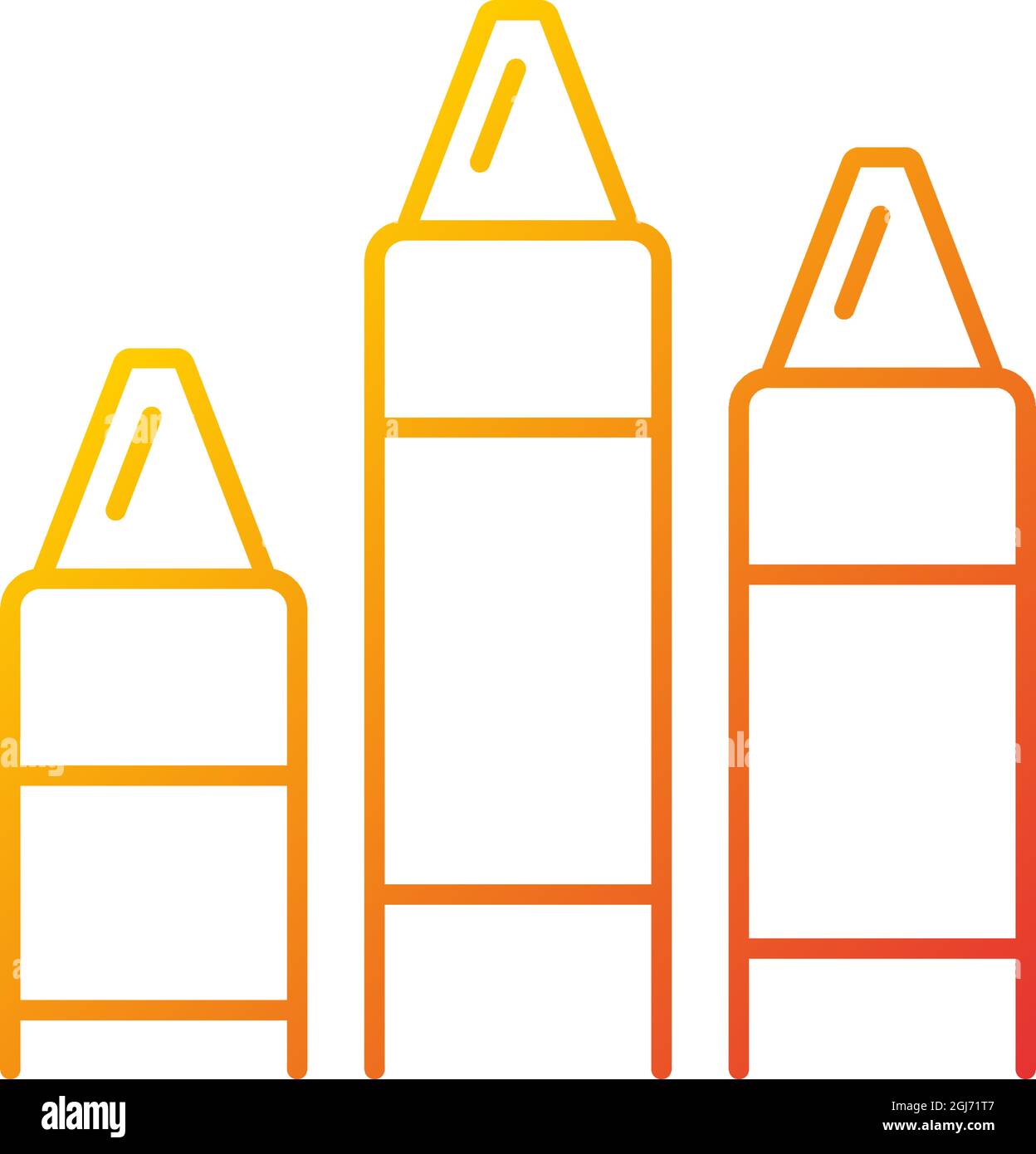 Crayons gradient linear vector icon Stock Vector Image & Art - Alamy