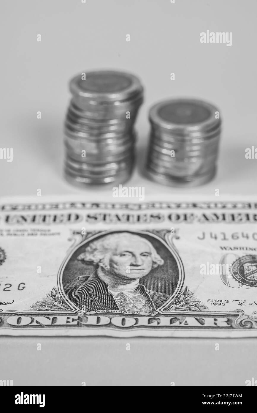 American dollar usd currency Black and White Stock Photos & Images - Alamy