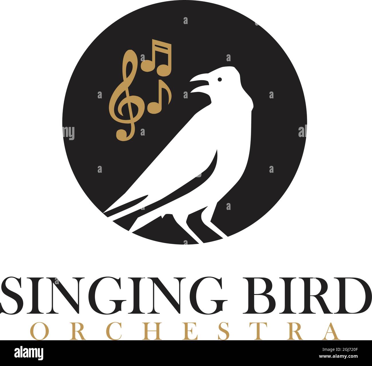 Singing bird logo design vector template illustration Stock Vector ...