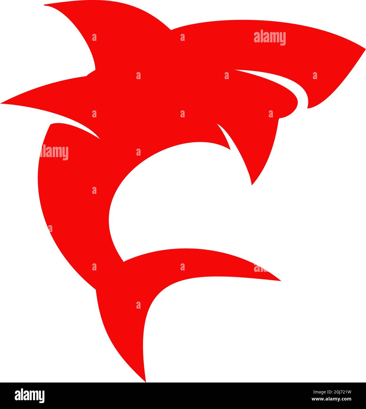 Red shark logo design vector template illustration Stock Vector Image ...