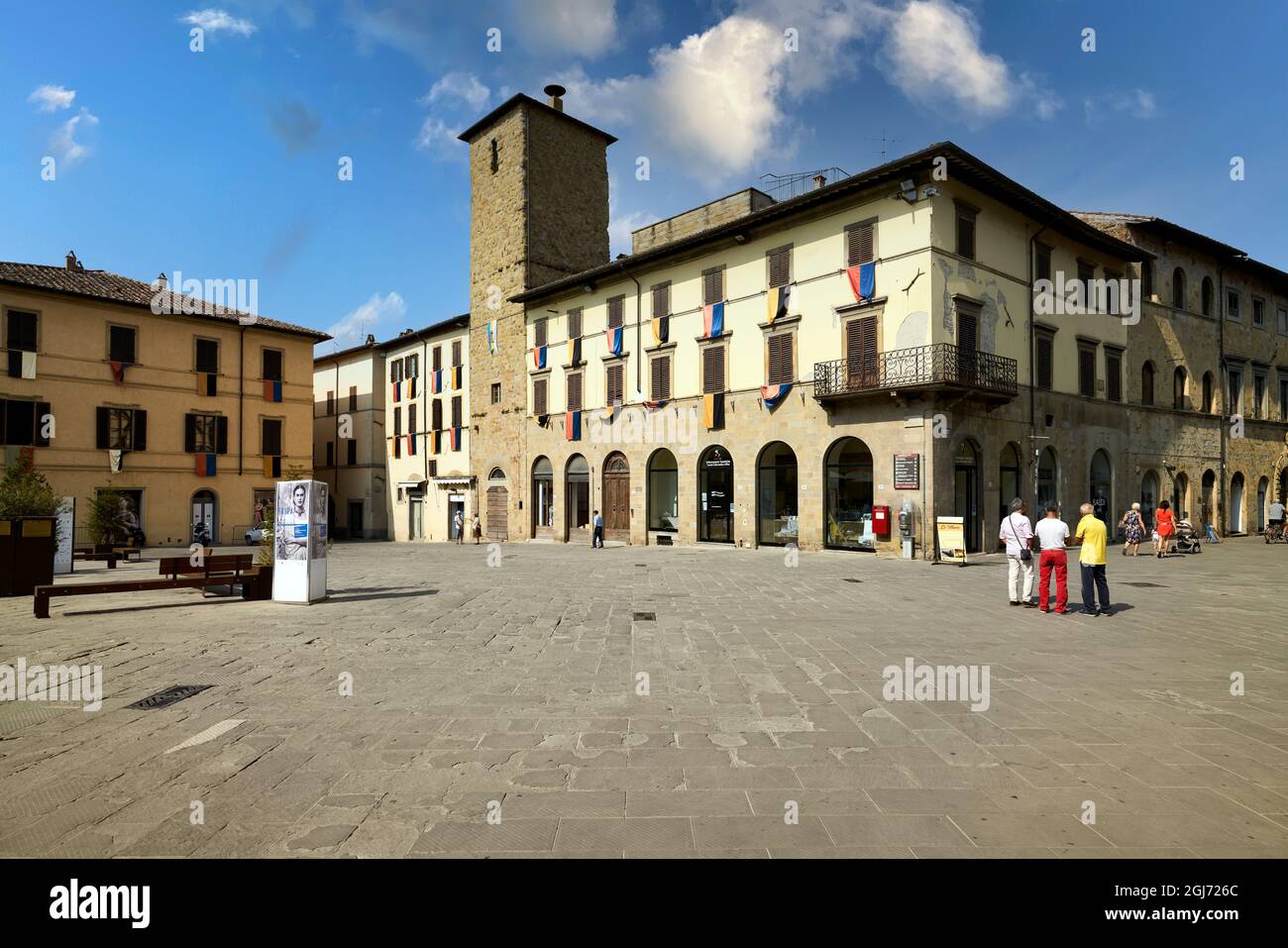 Sansepolcro Tuscany Italy. The main square downtown Stock Photo - Alamy